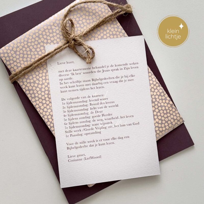 Lijdenstijd set Liefwoord - Kleinlichtje.nl